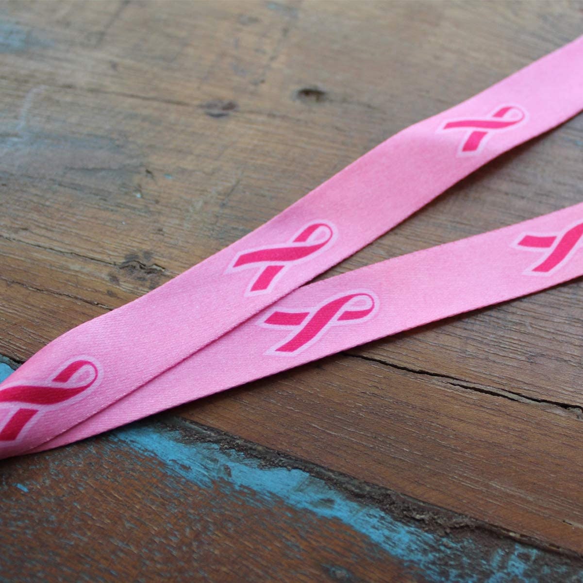 2 Breast Cancer Awareness Lanyards Cute Soft Pink Ribbon - Etsy