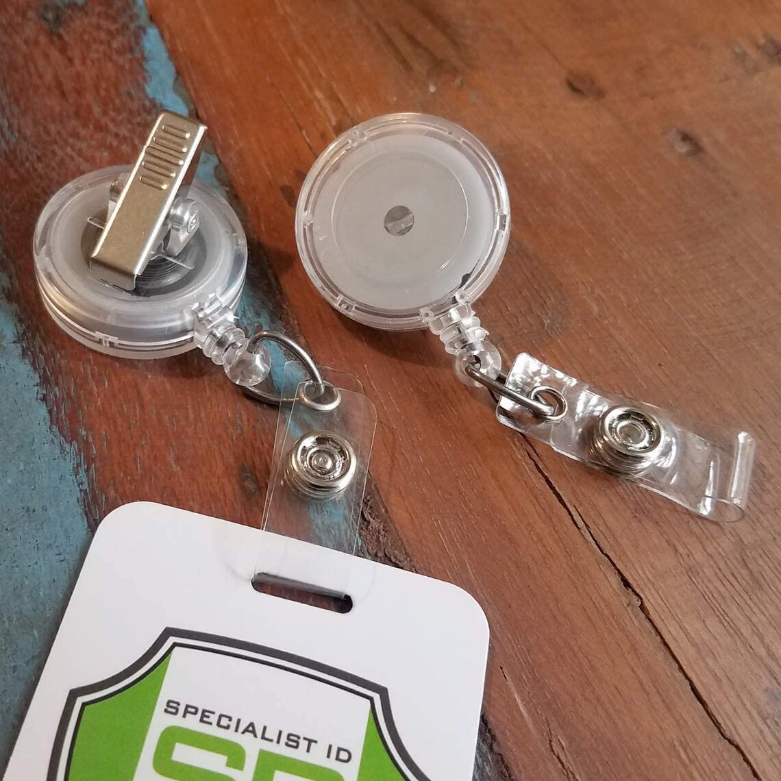 10 Clear Badge Reels Free Shipping SWIVEL Pinch Clip - Etsy
