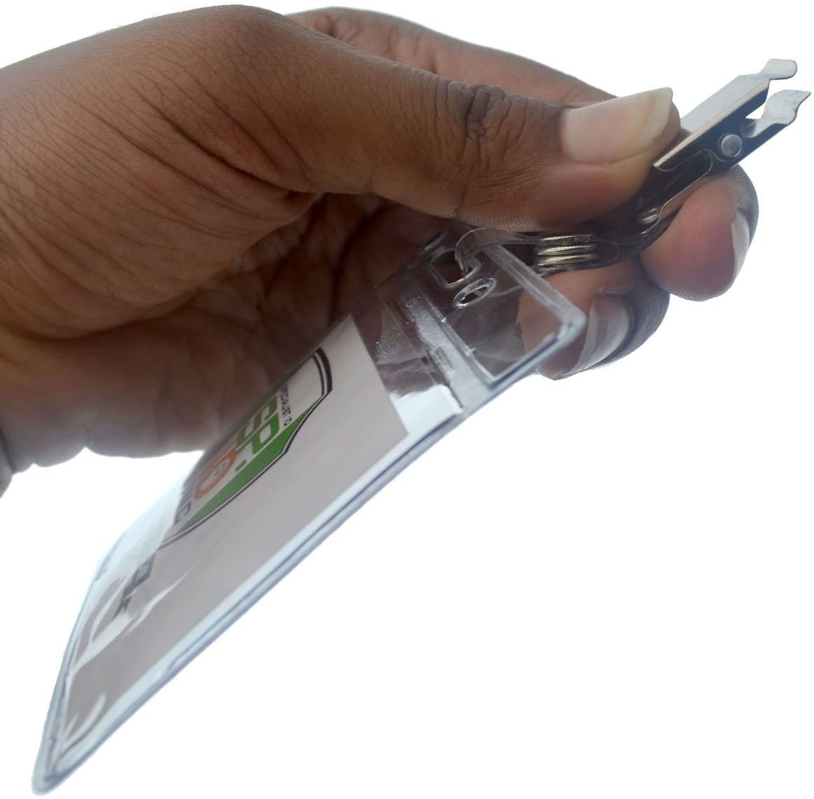 25 Clear Horizontal ID Badge/name Tag Holders With Metal | Etsy