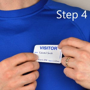 Visitor Badge Log Book - Free Ship! - Self Expiring Visitor Name Badges ...