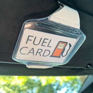 5 Pack - Heavy Duty Visor Fuel & Insurance Card Holder With Clear Vinyl ...