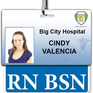 RN BSN Badge Buddy - Free Shipping! - Blue Border Badge Buddy for ...