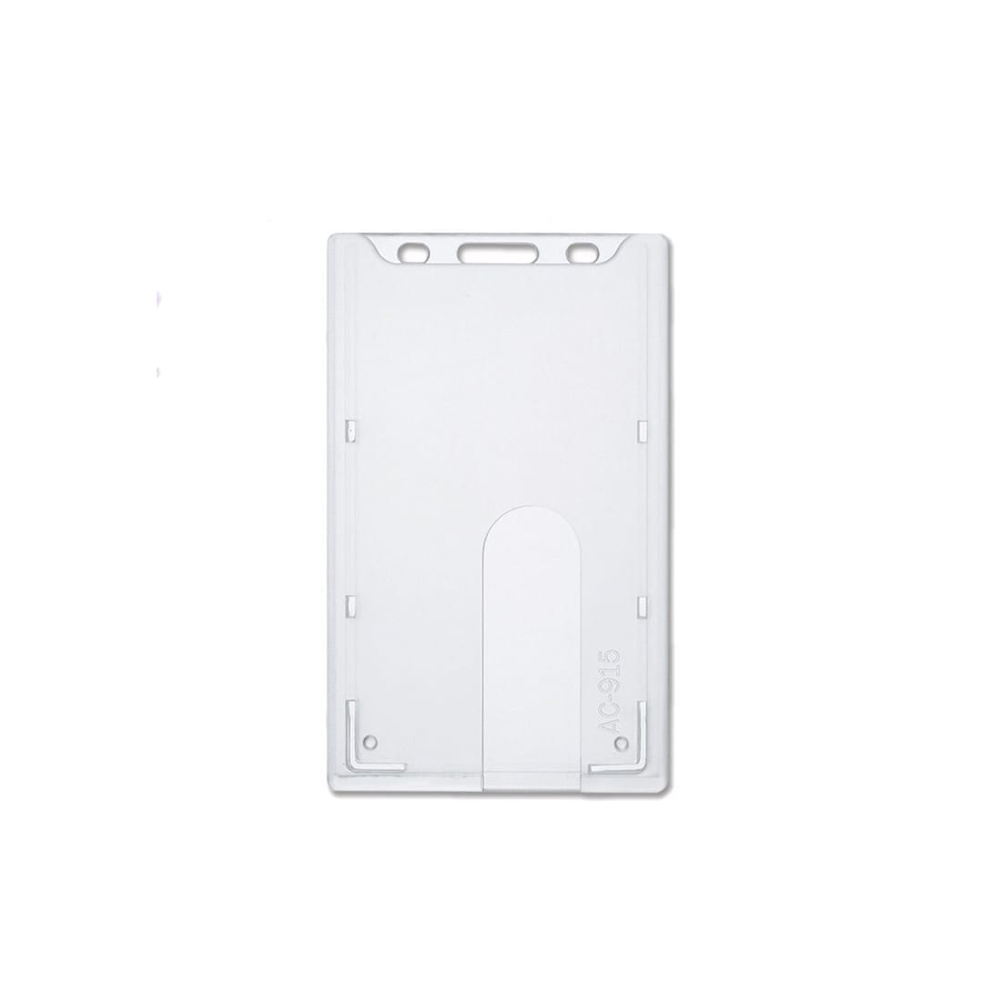 Hard Plastic Badge Holder - Vertical Top Load - Clear Rigid ID Case ...
