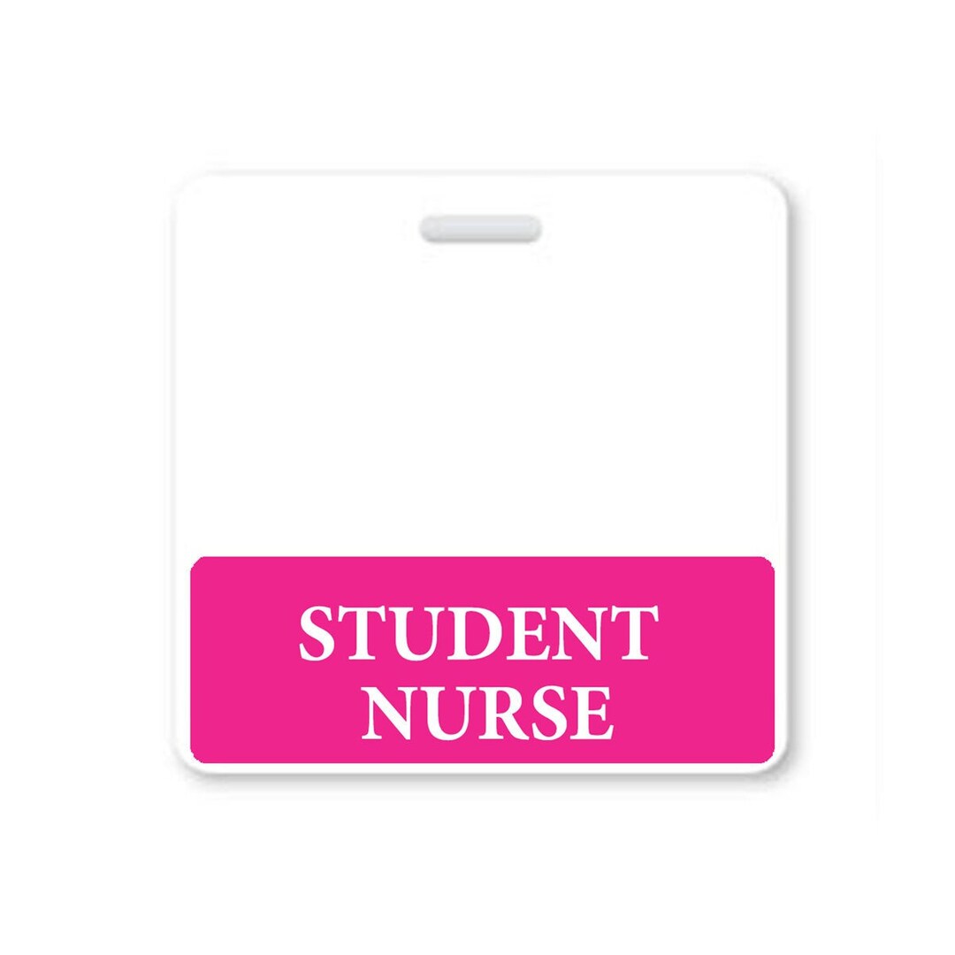 Student Nurse Badge Buddy Horizontal - Durable Color Border Badge Buddy ...