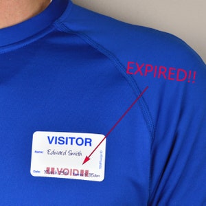 Visitor Badge Log Book - Free Ship! - Self Expiring Visitor Name Badges ...