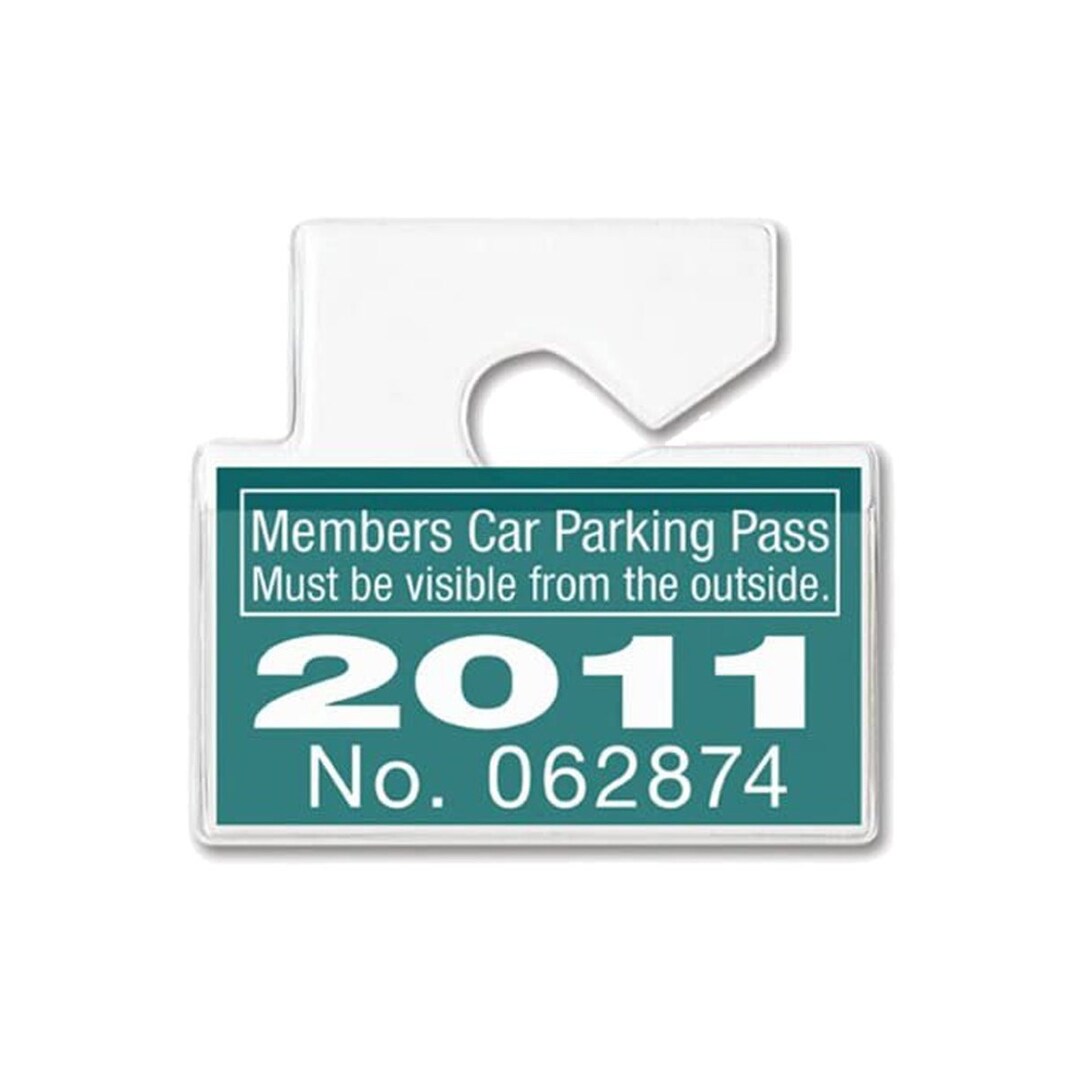 2 Pack - Parking Pass Tags for Car - Free Ship - Sturdy Clear Vinyl ...