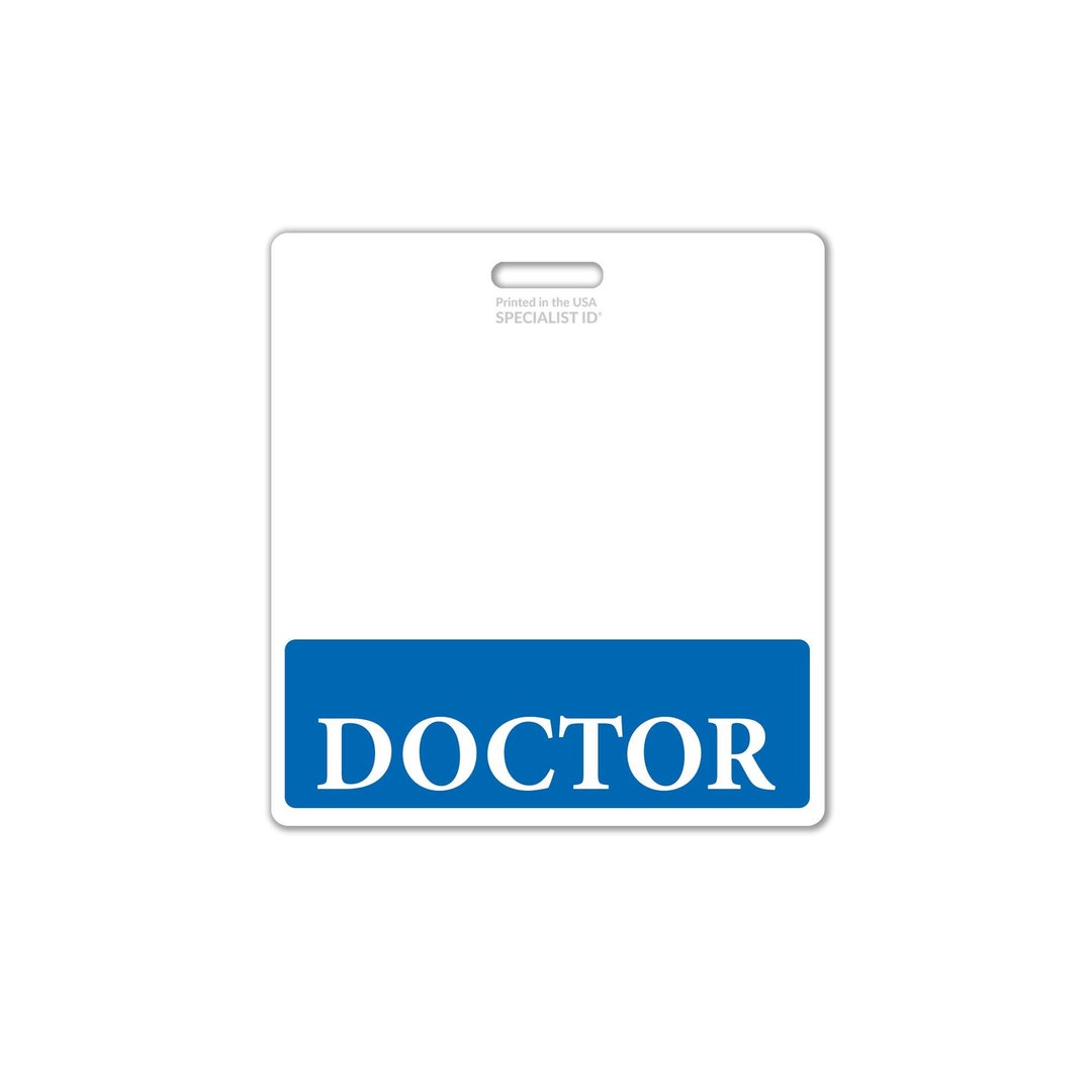 XL Badge Buddy DOCTOR Horizontal - Free Shipping! - Oversized ID Badge ...