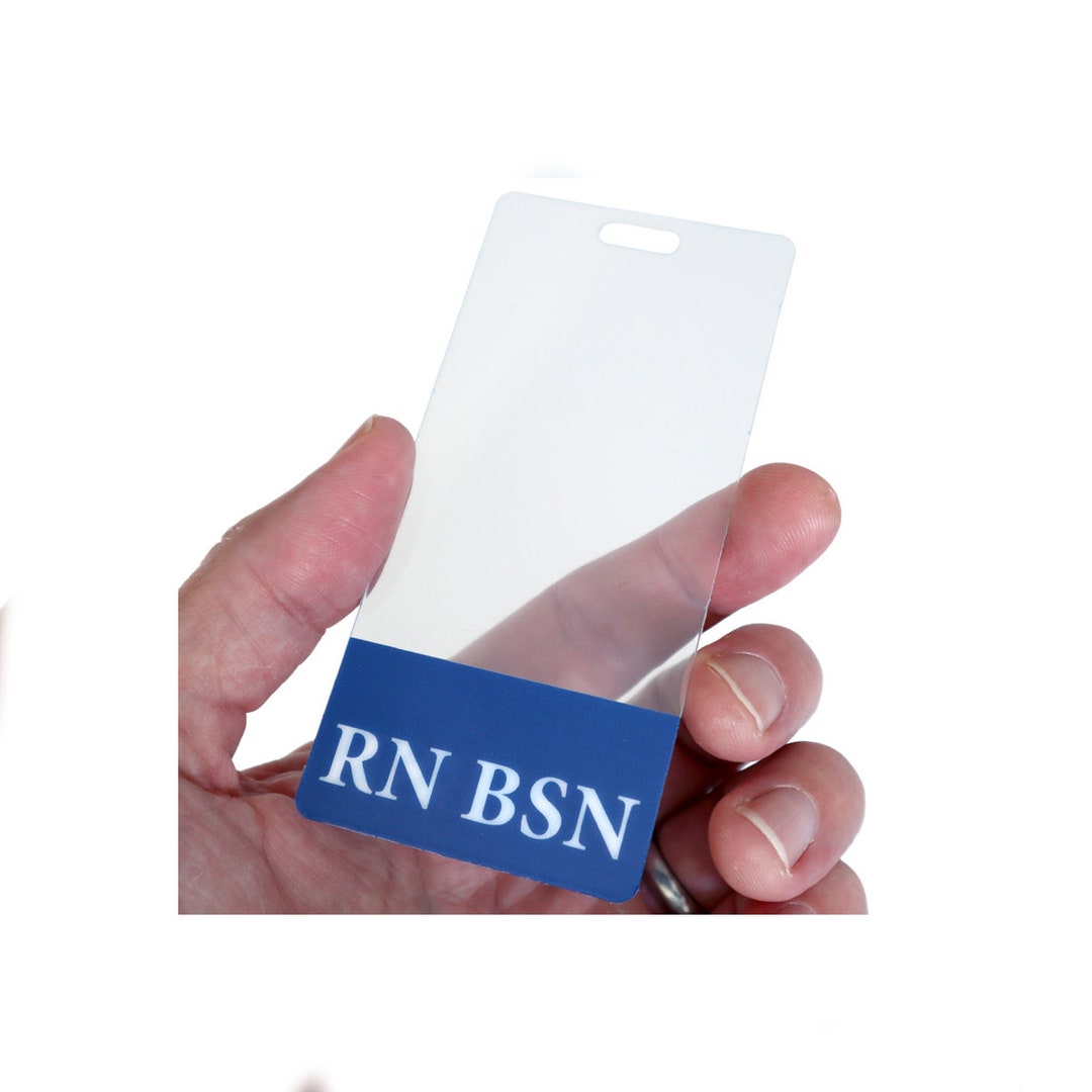 Clear RNBSN Badge Buddy Vertical - Free Ship! Hospital & Nurse ID ...