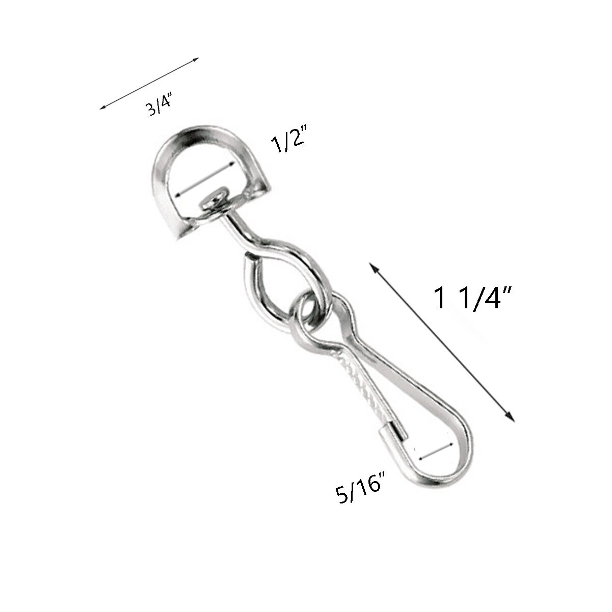 10 Small Metal Swivel J Hook Clips Free Shipping - Etsy