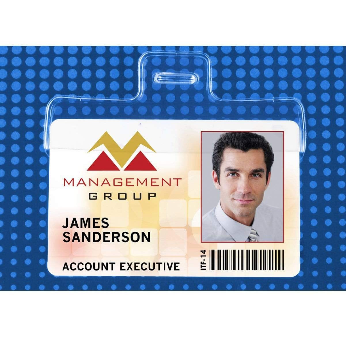 Half Card ID Badge Holder Free Shipping Horizontal Clear | Etsy