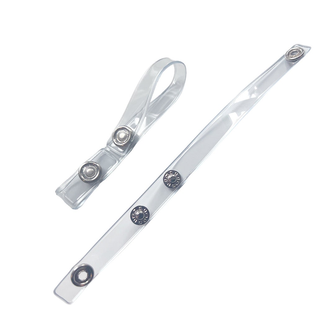 5 Pack - Long Badge Strap Clips - Fits Over Belt, Shoulder Epaulette or ...
