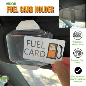 2 Pack - Heavy Duty Visor Fuel & Insurance Card Holder With Clear Vinyl ...