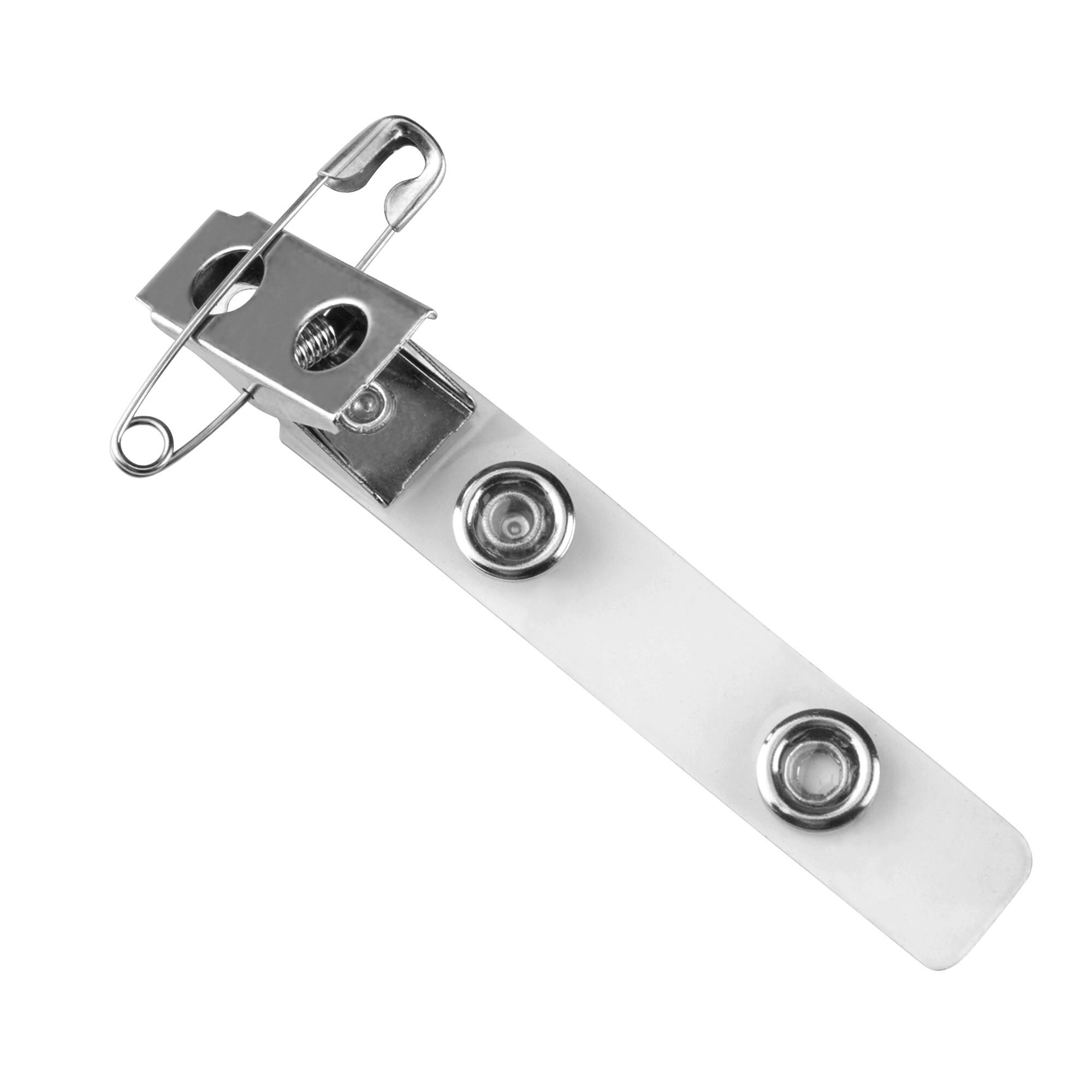 Safety Pin Badge Clip Holders - Versatile Name Tag Clips for Office ...