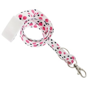 4 Pack Cute Polka Dot Lanyards - Free Ship! Keychain and Trigger Snap ...