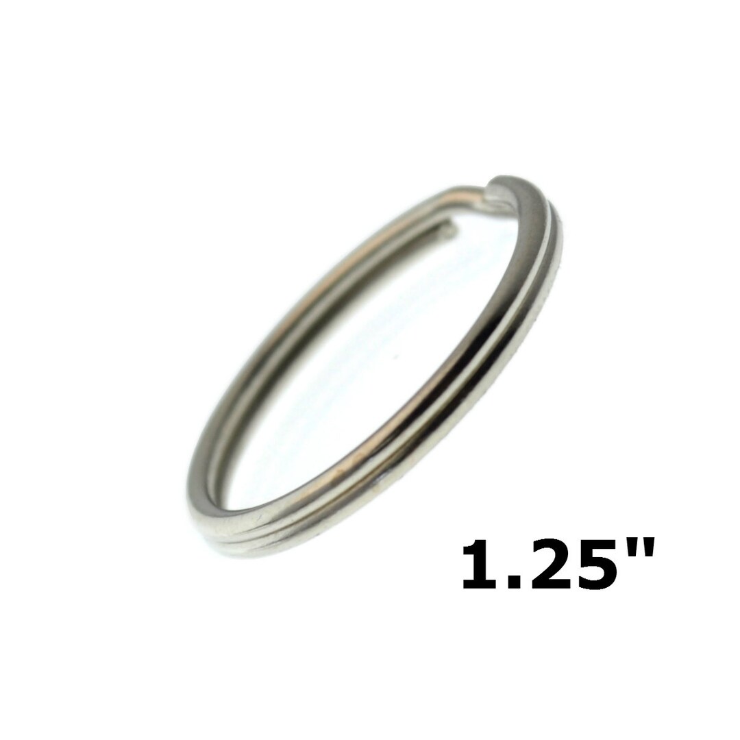 25 Large Key Rings - 1 1/4" Heat Treated & Lead Free - by Specialist ID ...