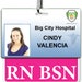 Pink RN BSN Badge Buddy Free Shipping Cute Hot Pink Badge Buddy for ...
