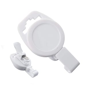 5 White MRI Safe Badge Reels - Free Shipping!! - No Twist (360 Swivel ...