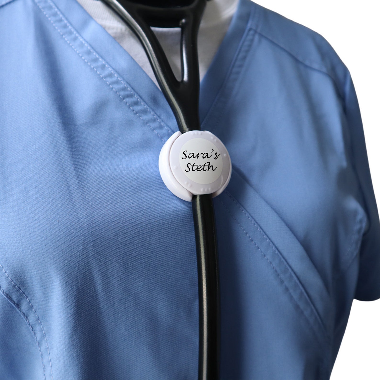 10 Pack - Adjustable Stethoscope Name Tag - Fits Any Size Tubing - Free ...