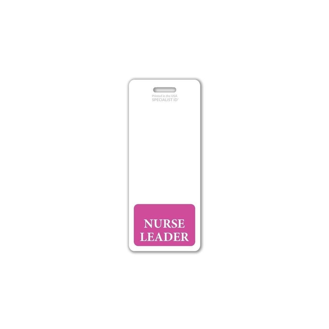 Nurse Leader Badge Buddy Vertical Extra Long - Oversized ID Badge ...