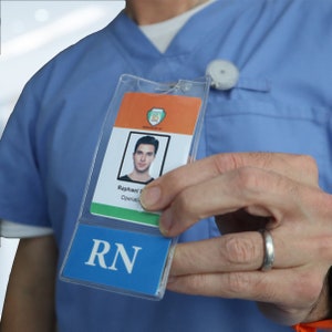 Vertical RN Badgebottom ID Holder Combo - 2 in 1 Vinyl Badge Buddy ...