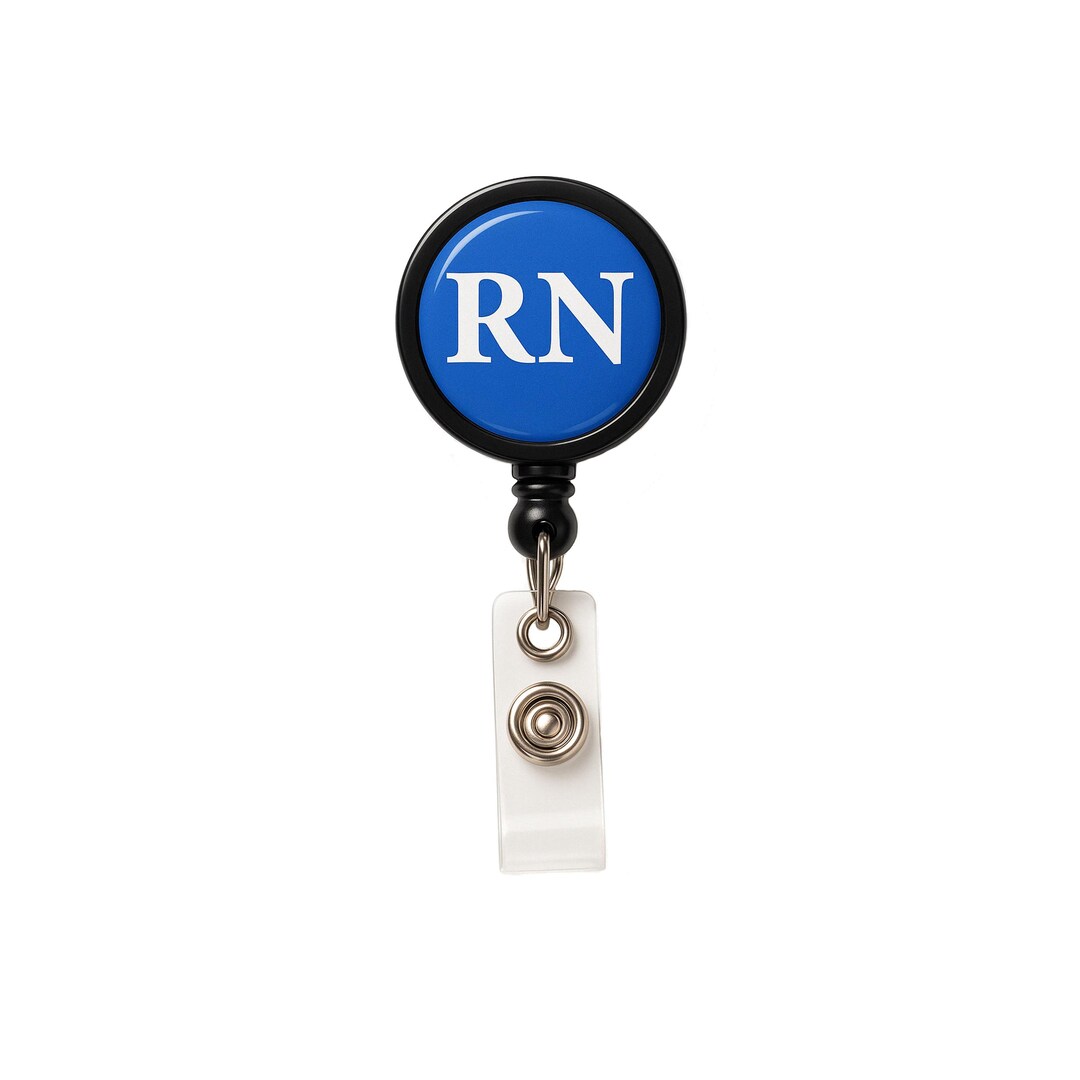 RN Badge Buddy Reel With Swivel Clip - Retractable Reel RN Badge Holder ...