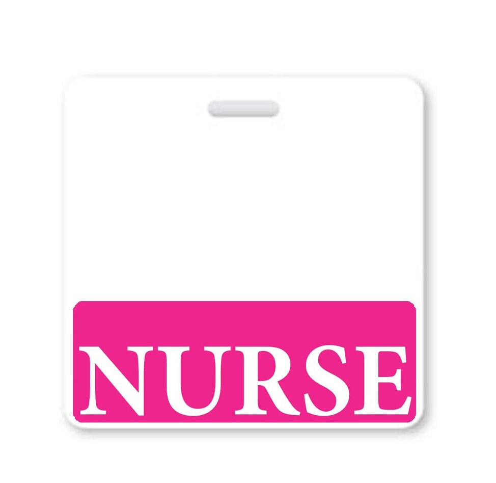 Hot Pink NURSE Badge Buddy Free Shipping Badge Buddies - Etsy