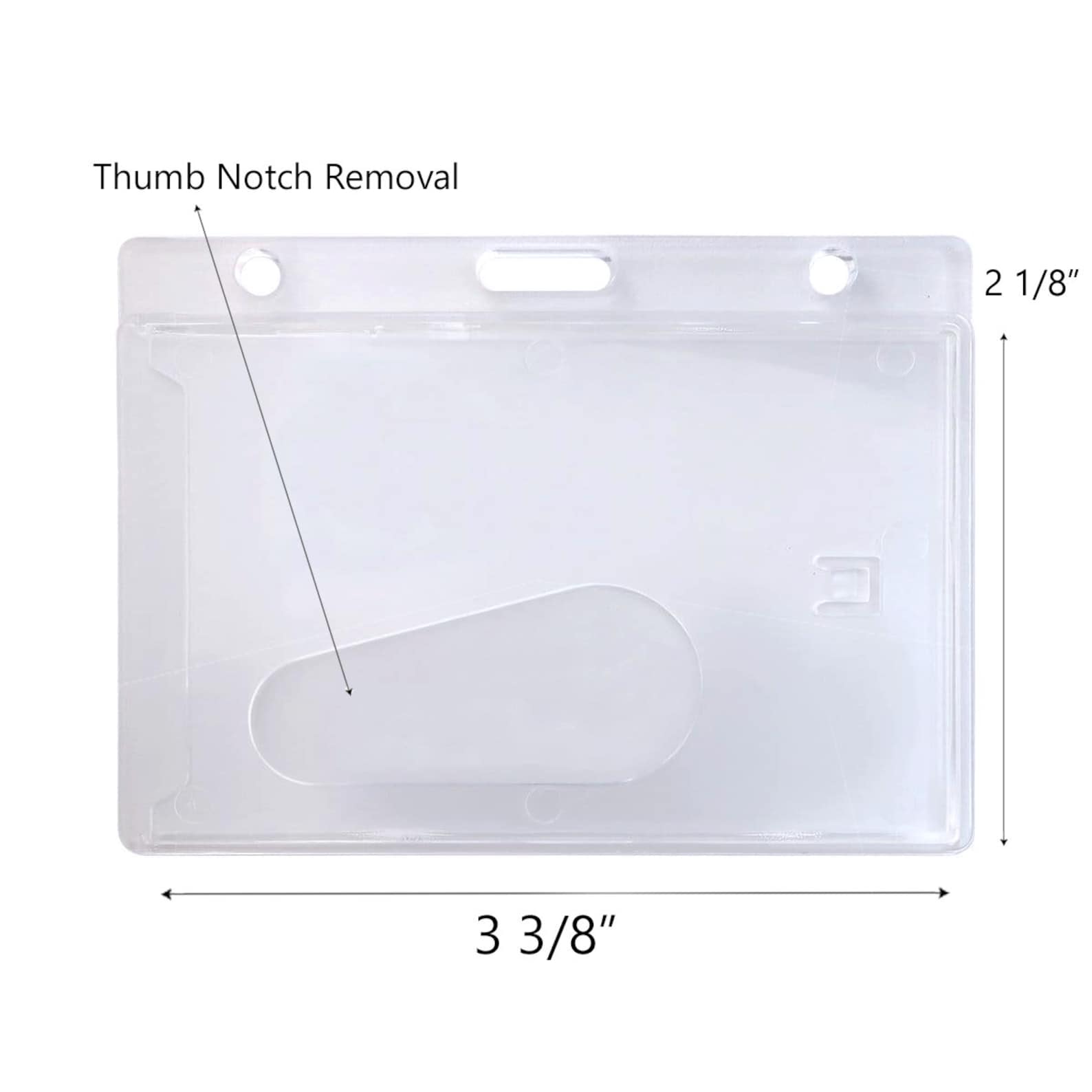 Clear Hard Plastic Badge Holder Horizontal Rigid ID - Etsy