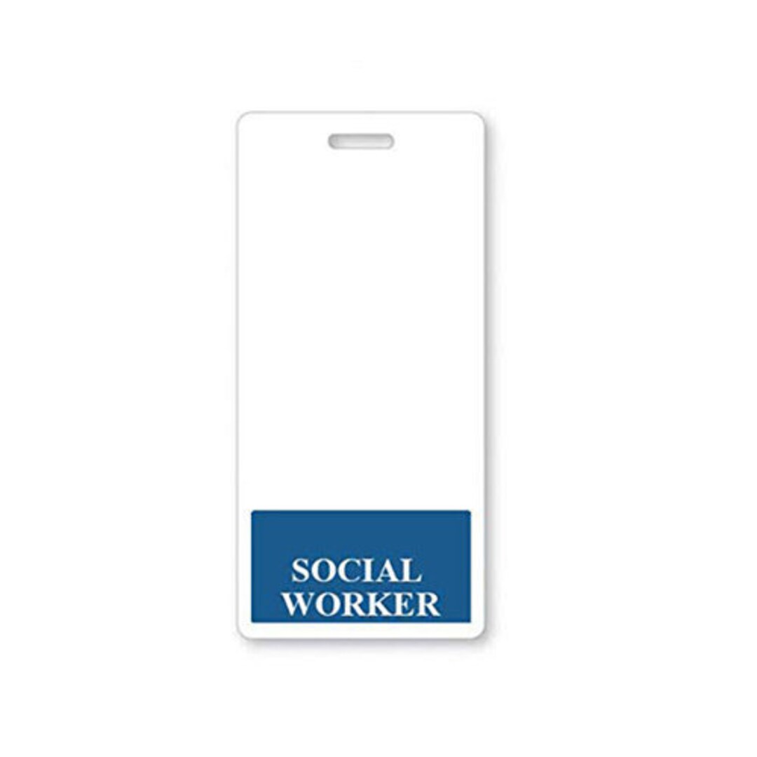 SOCIAL WORKER Badge Buddy - Free Shipping! - Blue Border Badge Buddy ...