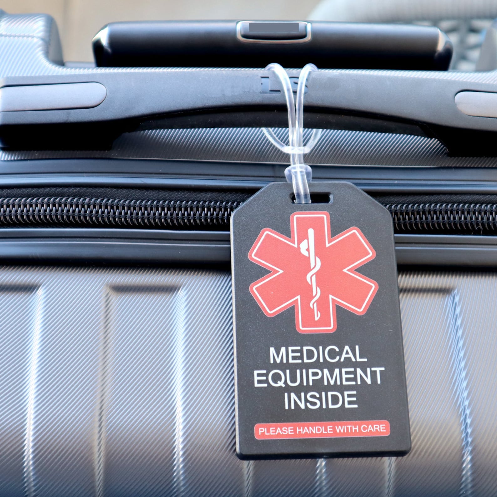 2 - Medical Luggage Bag Tags - CPAP Respiratory Equipment ID Alert Tag ...