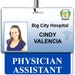 Blue PHYSICIAN ASSISTANT Badge Buddy Free Shipping Blue Badge Buddy for ...