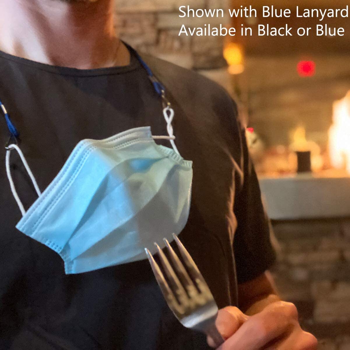 5 Pack Black Adjustable Length Face Mask Lanyards Free | Etsy