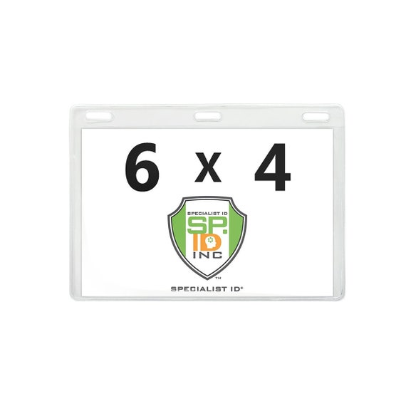 10 6x4 Horizontal Badge Holders Free Ship Large Clear - Etsy
