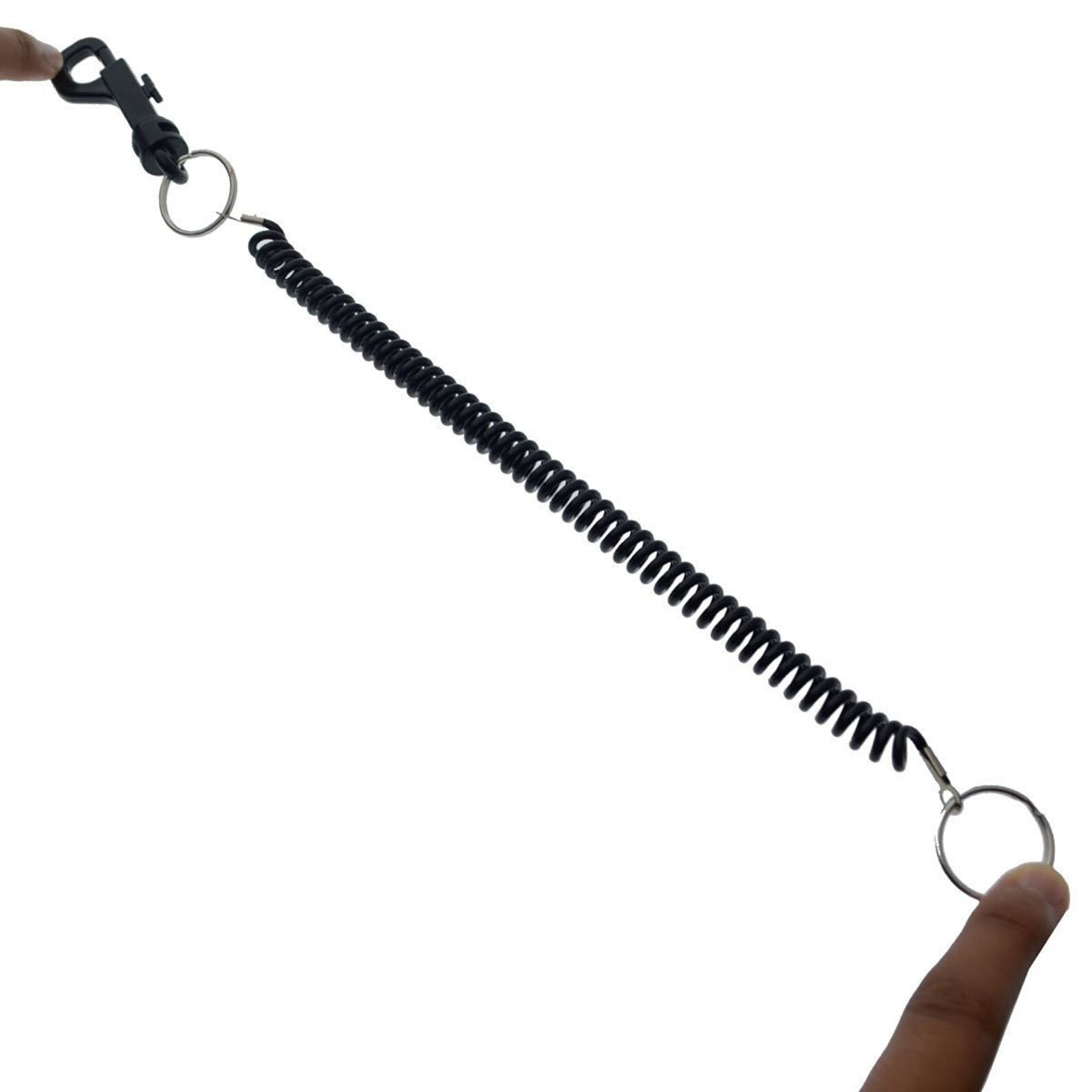 5 Pack Black Bungee Coil Cords With Key Chain Ring Free - Etsy