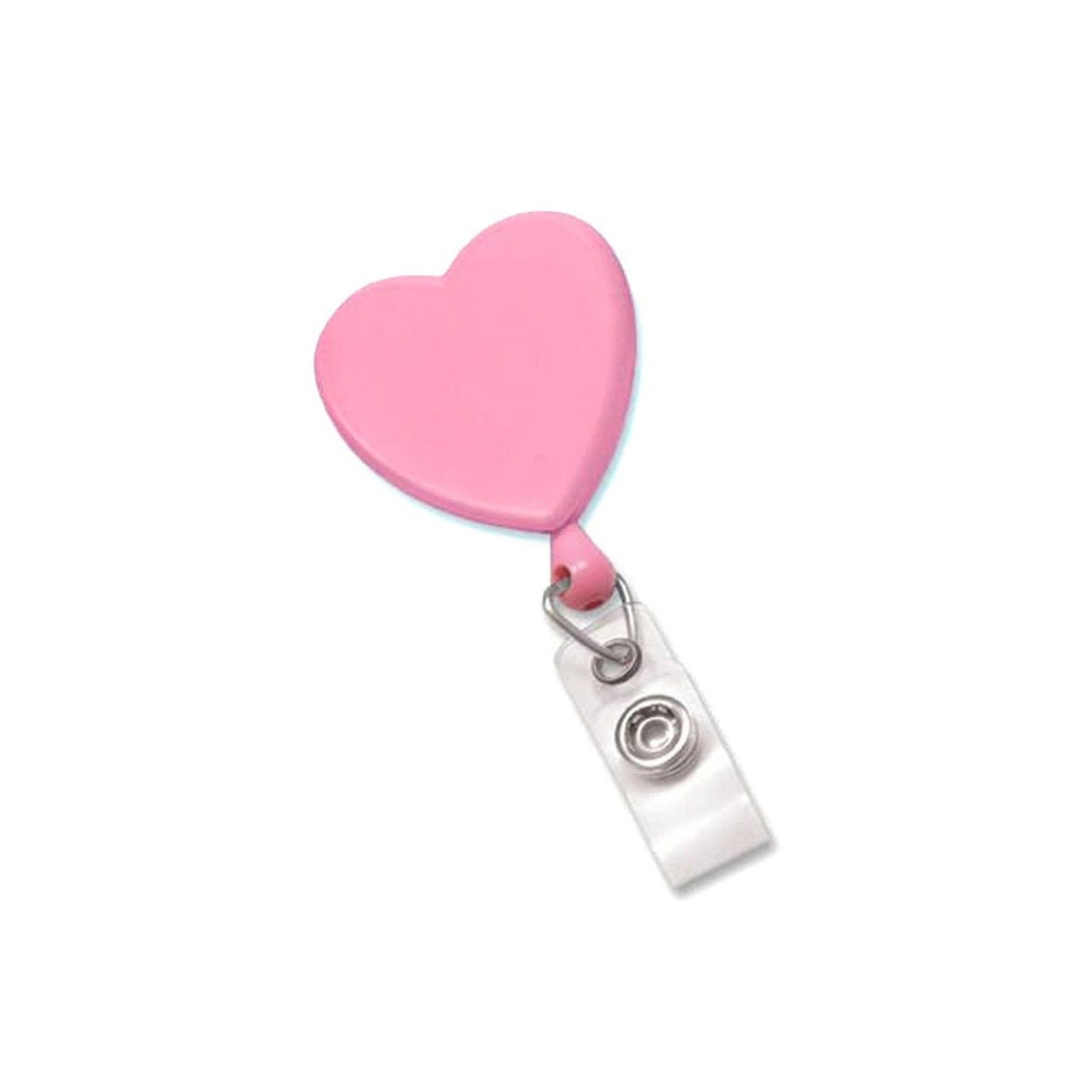 10 Pack - Pink Heart Badge Reel - FREE SHIPPING!! - Retractable Badge ...