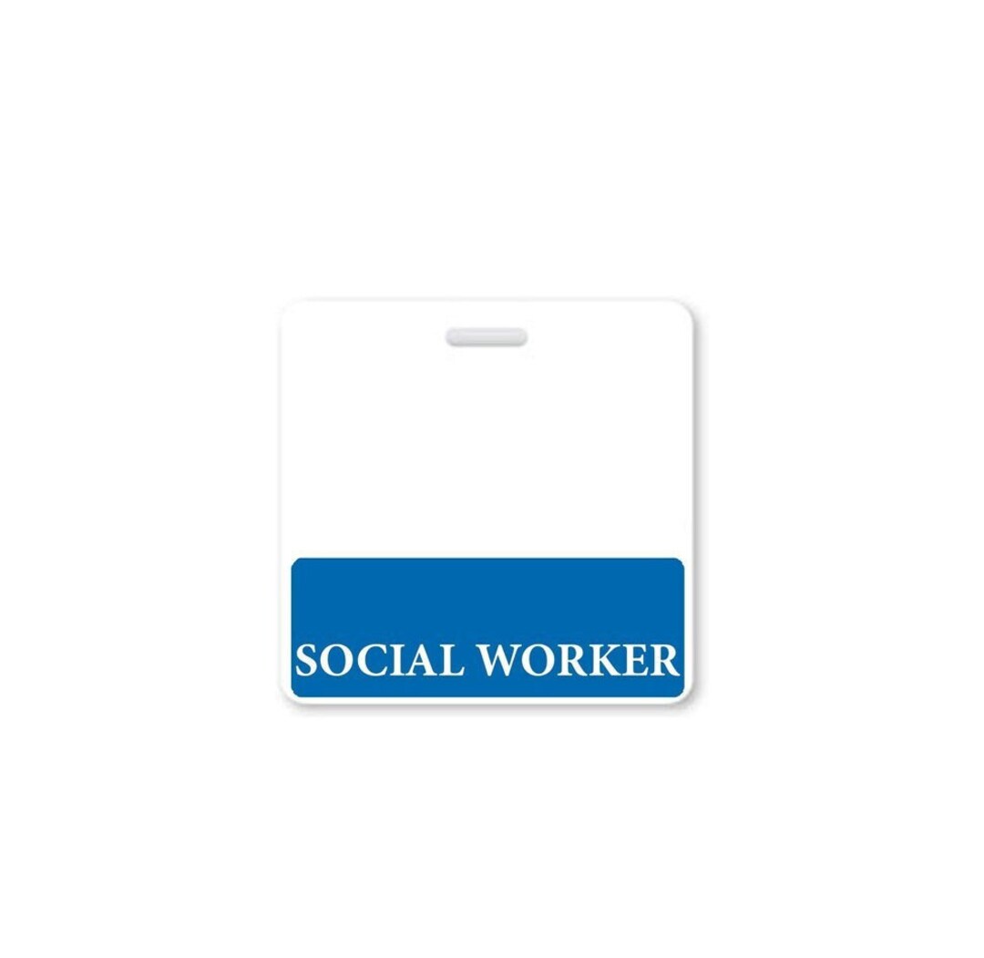 SOCIAL WORKER Badge Buddy - Free Shipping! - Horizontal ID Badge Backer ...
