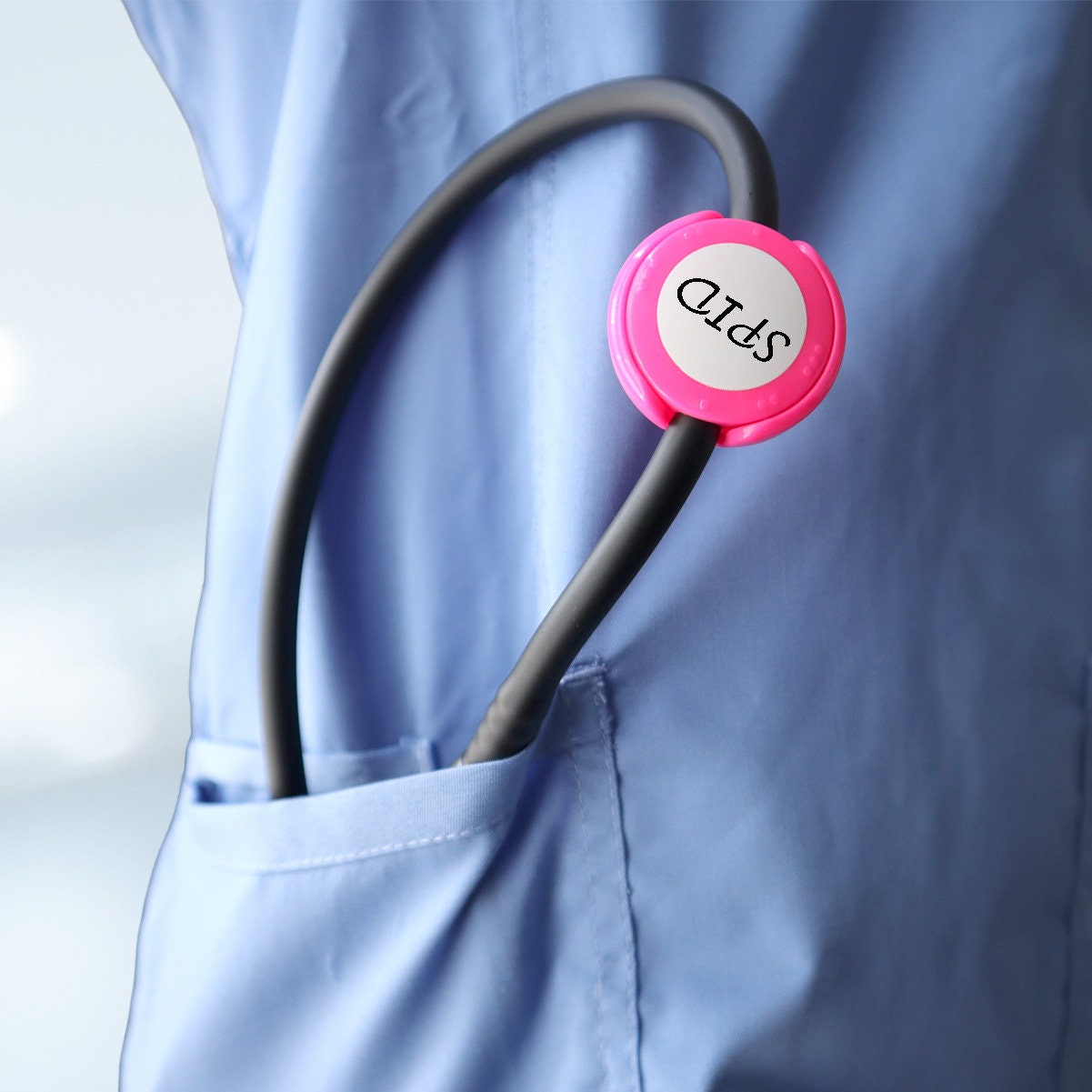 10 Pack - Adjustable Stethoscope Name Tag - Fits Any Size Tubing - Free ...