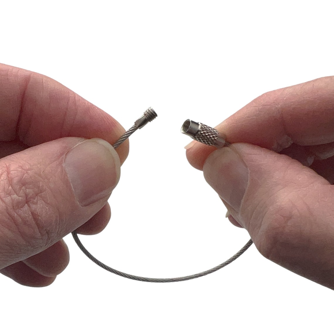 2 Pack - Wire Luggage Loops - Stainless Steel Cable Ring - Secure Screw ...