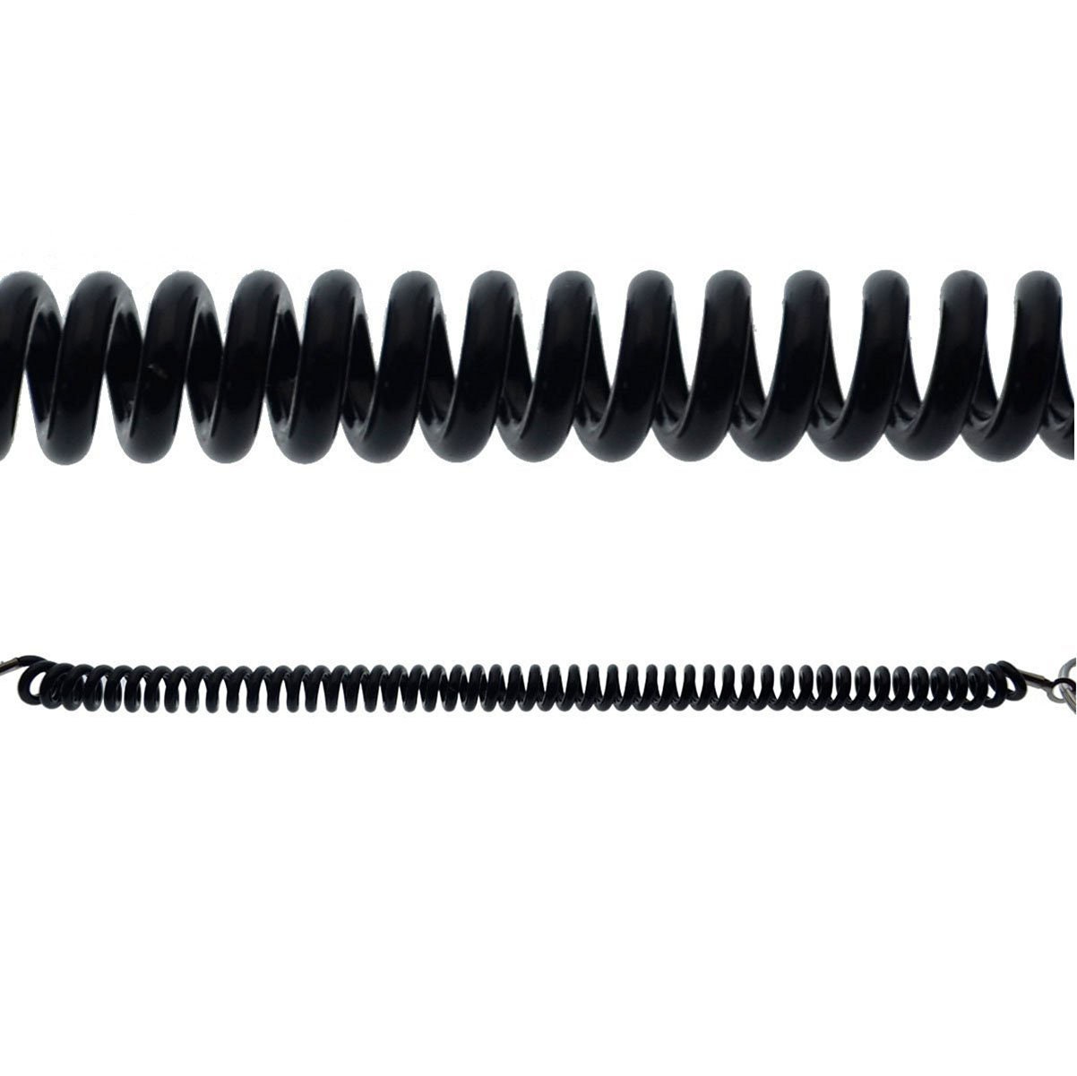 5 Pack Black Bungee Coil Cords With Key Chain Ring Free - Etsy