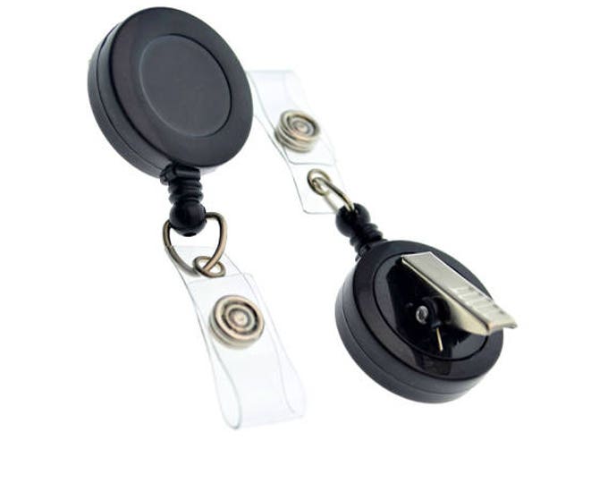 2 Heavy Duty Black Metal Badge Reels Free Shipping - Etsy