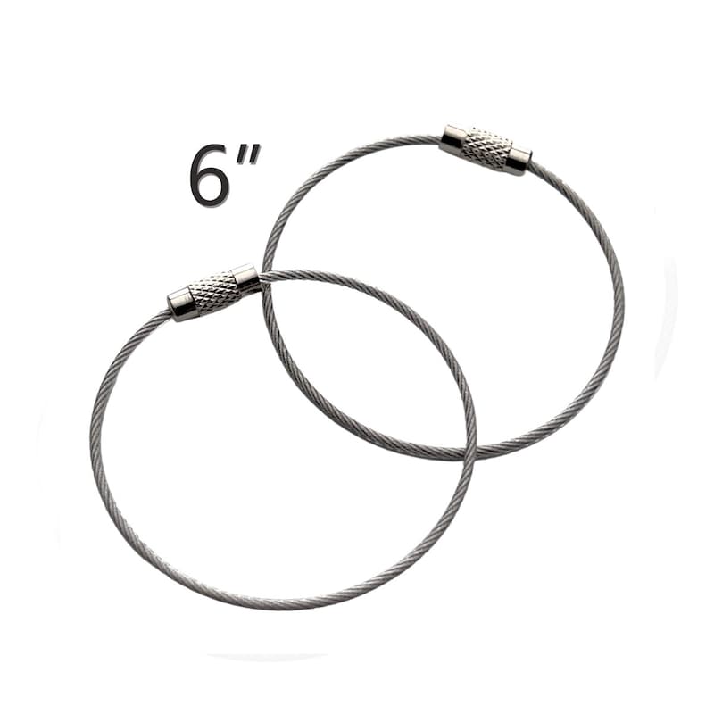 Stainless Steel Wire Keychain Cable Key Ring - Etsy
