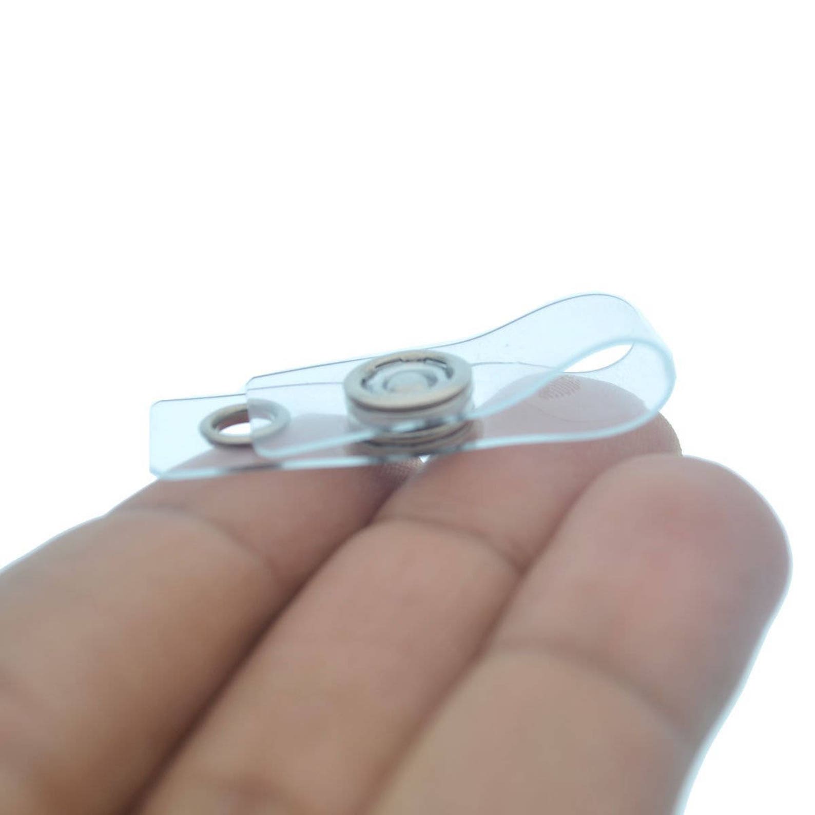 25 Clear Plastic Badge Straps - Free Ship - ID Holder W/ Snap & Eyelet ...