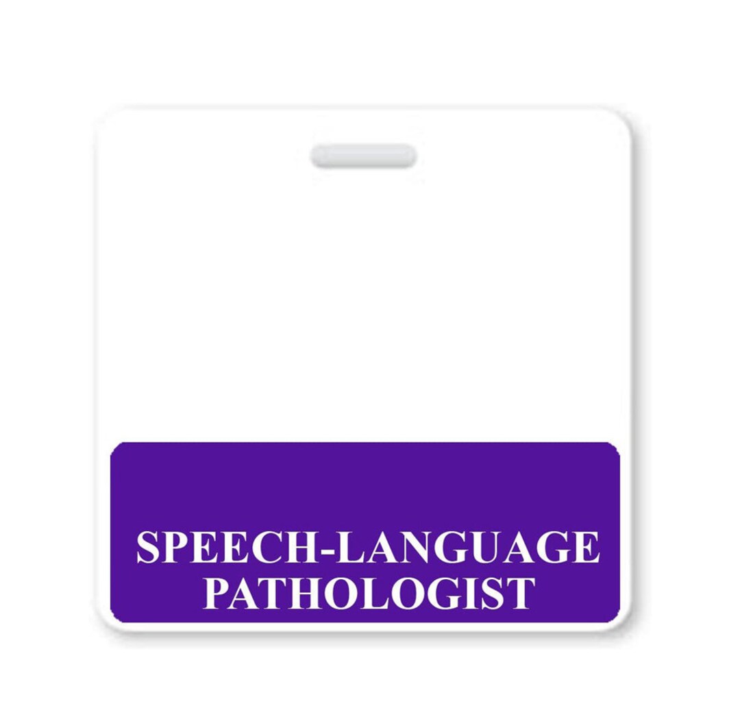 SPEECH-LANGUAGE PATHOLOGIST Badge Buddy - Free Shipping! - Purple ...