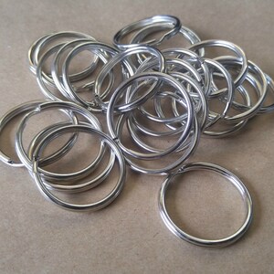 100 Pack of 1.25" Large Key Rings - Heat Treated - High Quality Bulk ...