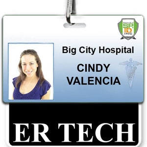 Black ER TECH Badge Buddy - Free Shipping! - Bold Black Badge Buddy for ...