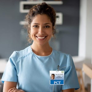 PCT Badge Buddy Horizontal - Color Border Badge Buddy for Patient Care ...