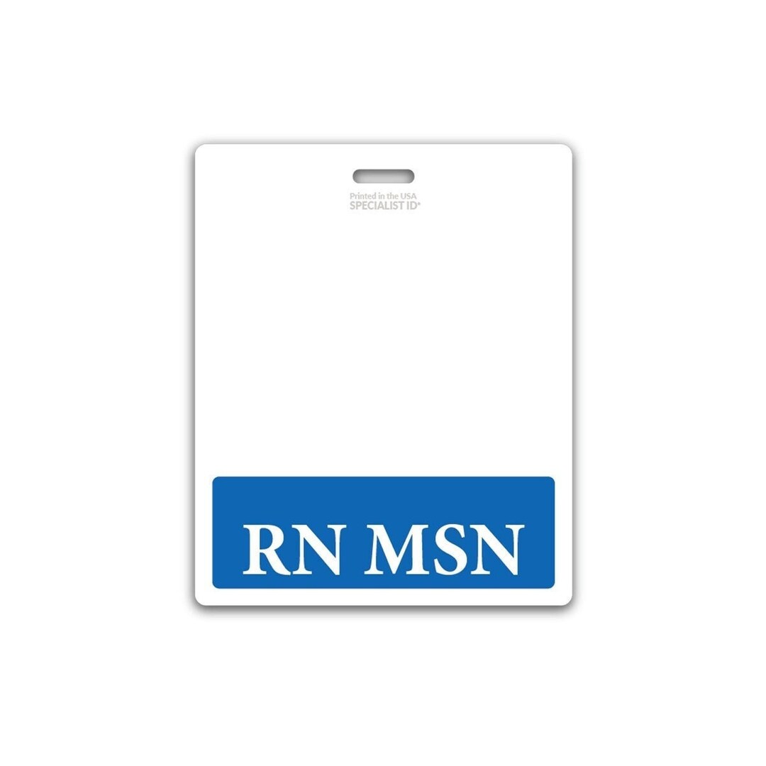 Oversized RN MSN Badge Buddy Horizontal - Free Shipping! - Extra Long I ...