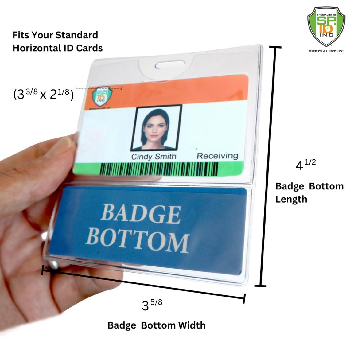 Horizontal Radiology Badgebottom - 2 in 1 Vinyl Badge Buddy Sleeve With ...
