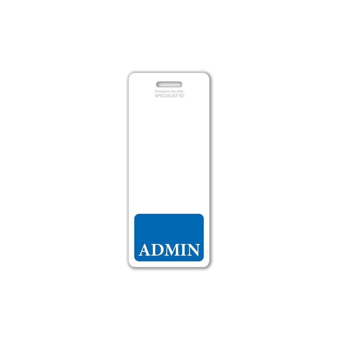XL Admin Badge Buddy Vertical - Oversized ID Badge Backer Admin Card for Administrative Workers ...