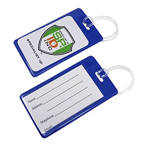 5 Pack - Slim ID Bag Tags for Luggage and Backpack Identity - Flexible ...