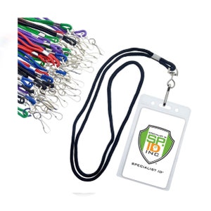 25 Lanyards With ID Holders - Free Ship !! - Vertical Badge Sleeve ...